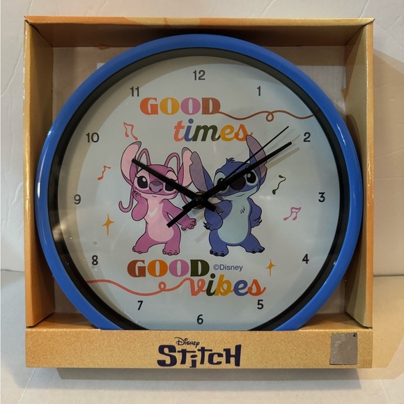 Disney | Other | Disney Stitch Good Times Good Vibes In Clock | Poshmark